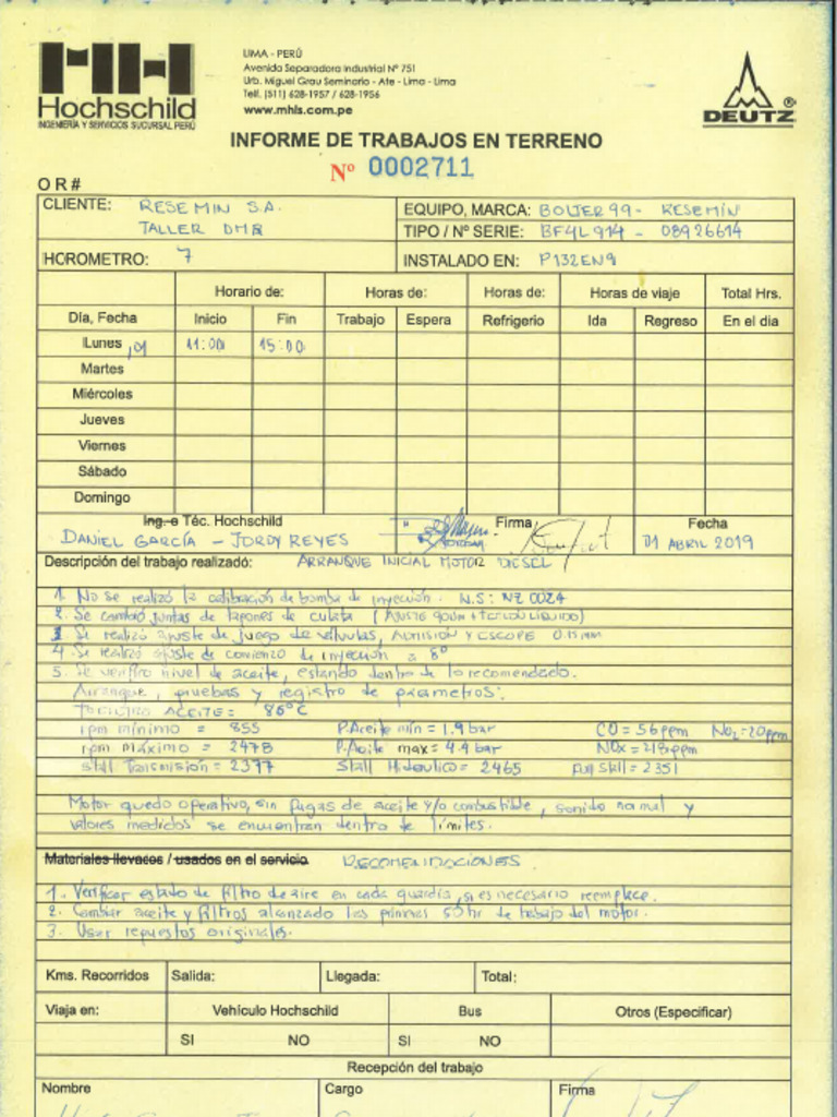 Test de Motor Diesel Bolter 99 P132en9 | PDF