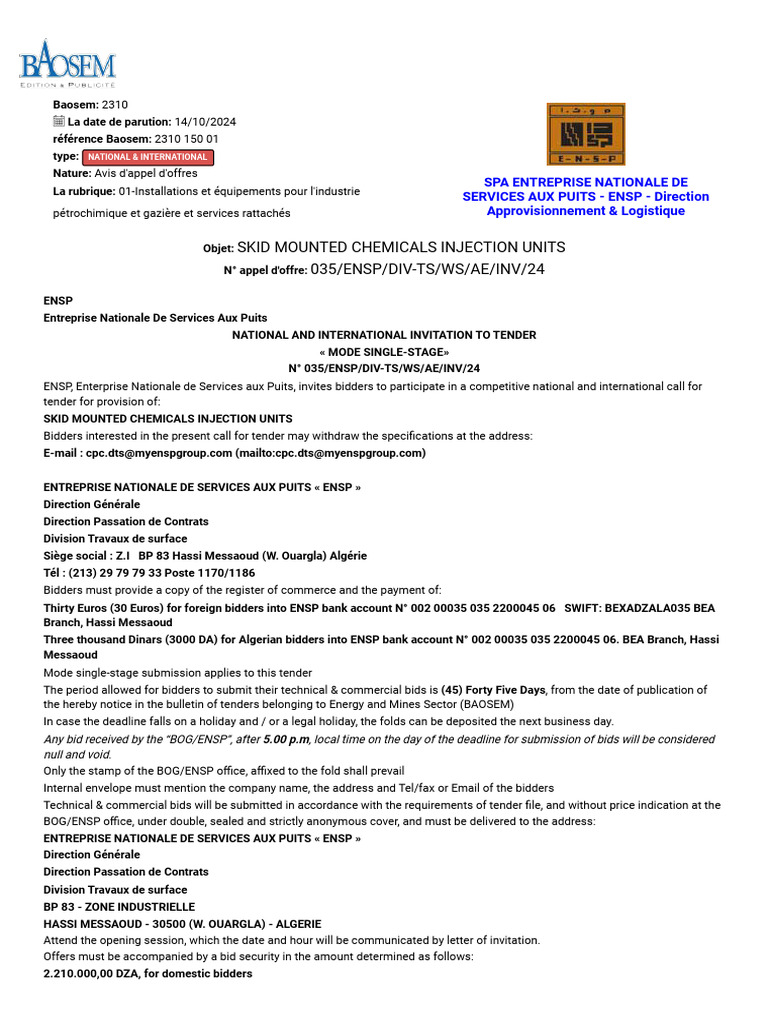 Chemicals Injection Skids | PDF