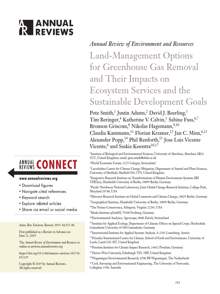 Smith Et Al 2019 Land Management Options For Greenhouse Gas Removal and ...