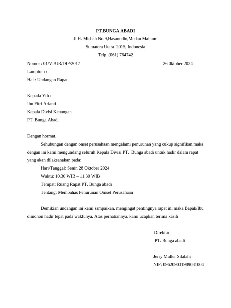 Surat Undangan Hani | PDF