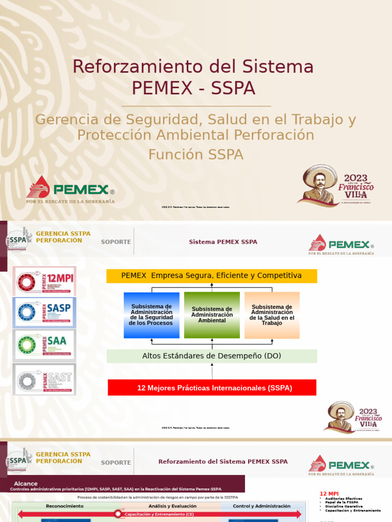 Reforzamiento del Sistema PEMEX SSPA | PDF | Higiene Ocupacional