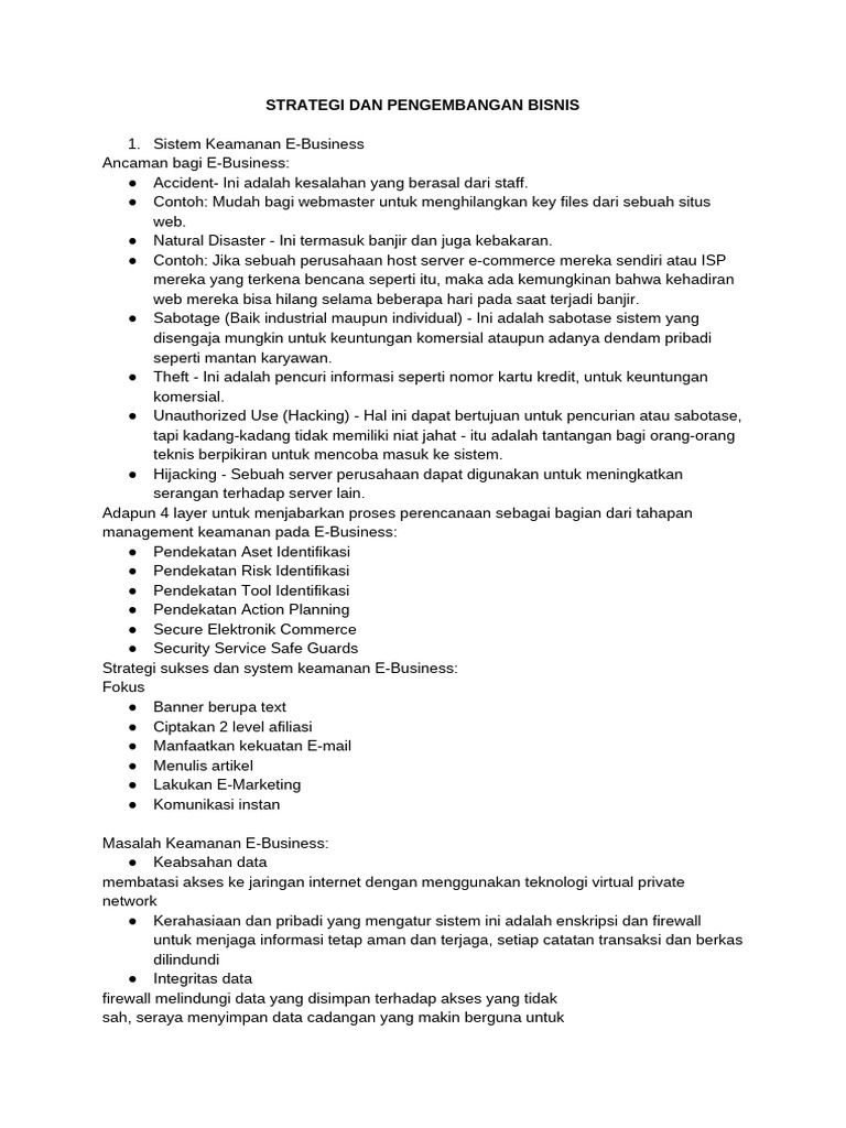 Keamanan E-Business | PDF