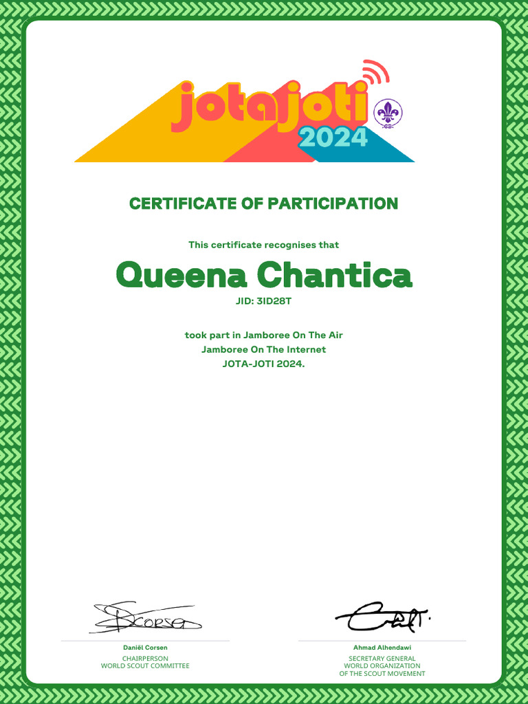 Jota Joti Certificate | PDF