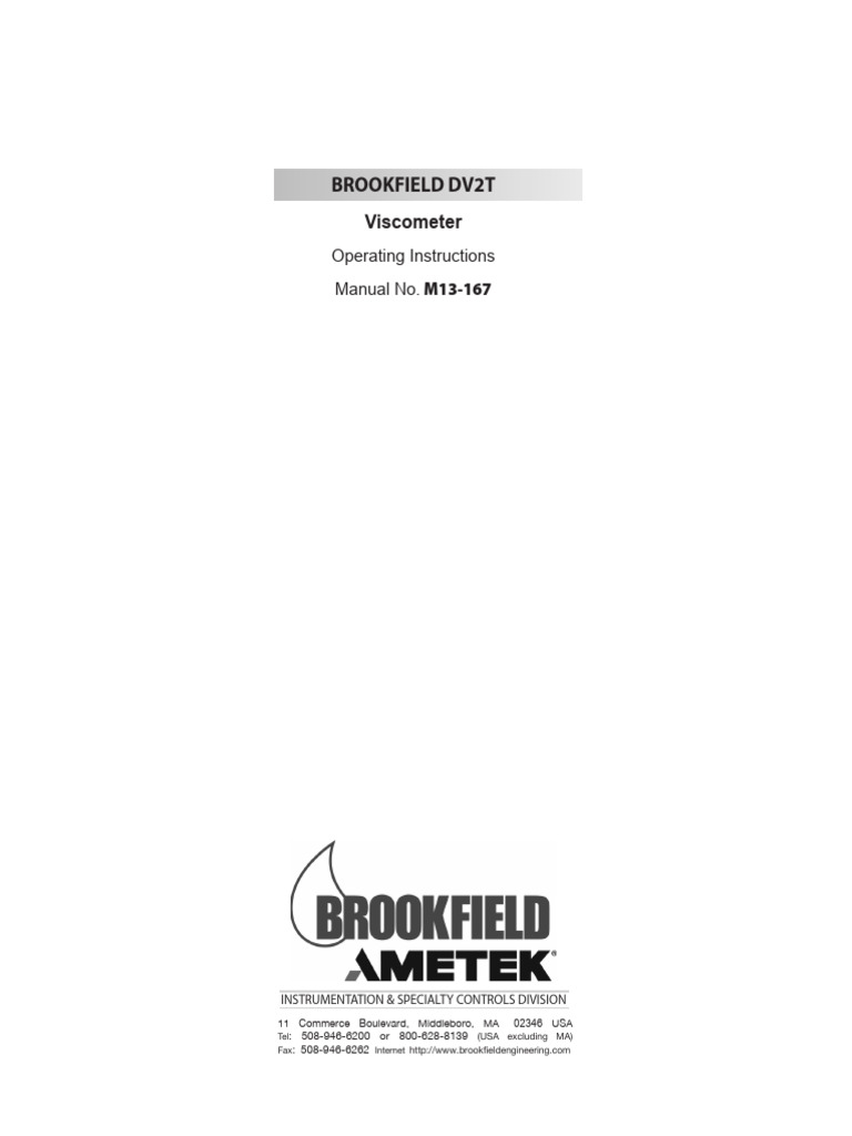 Brookfield DVDT Viscometer User Manual | PDF | Computer File | Icon (Computing)