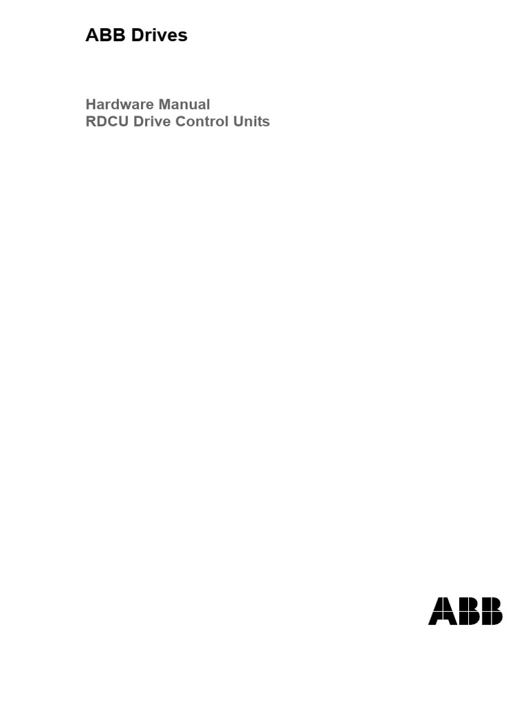 RDCU Drive Control Unit, HW manual+3AFE64636324 Rev C | PDF | Power Inverter | Electrical Connector