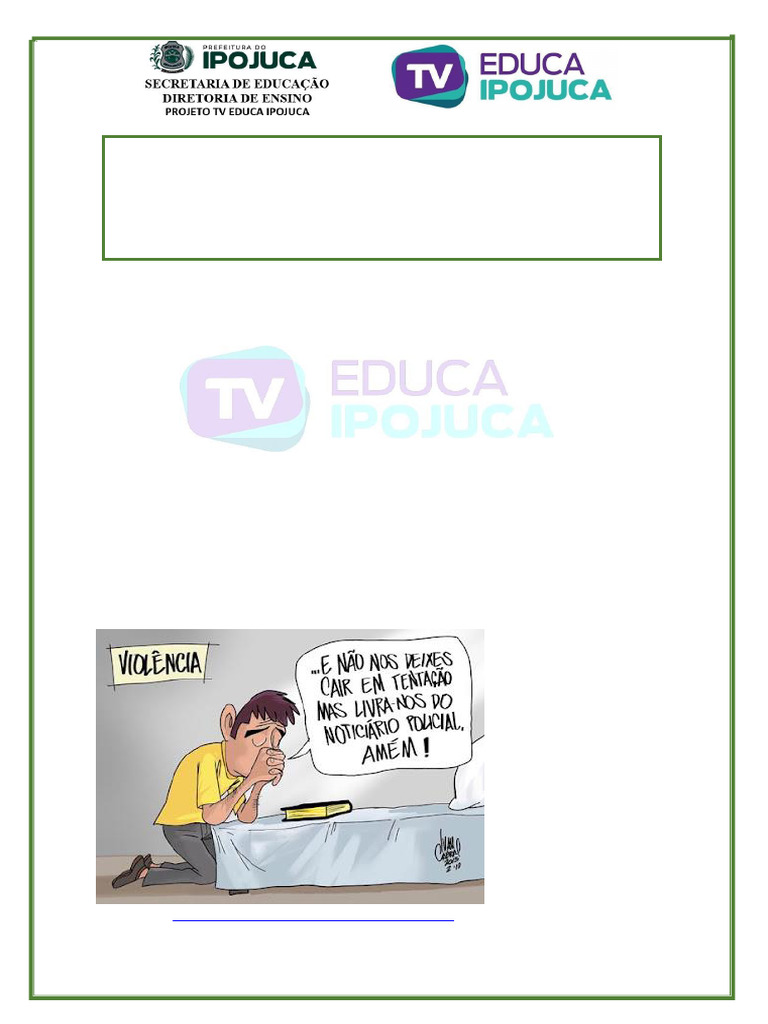Atividade TV Educa Ipojuca - L Ngua Portuguesa - Eja Iii (Aula 018) | PDF
