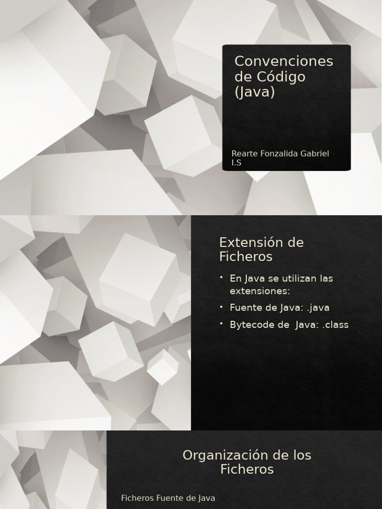 Convenciones de Código (Java) | PDF | Java (lenguaje de programación) | Caso de carta