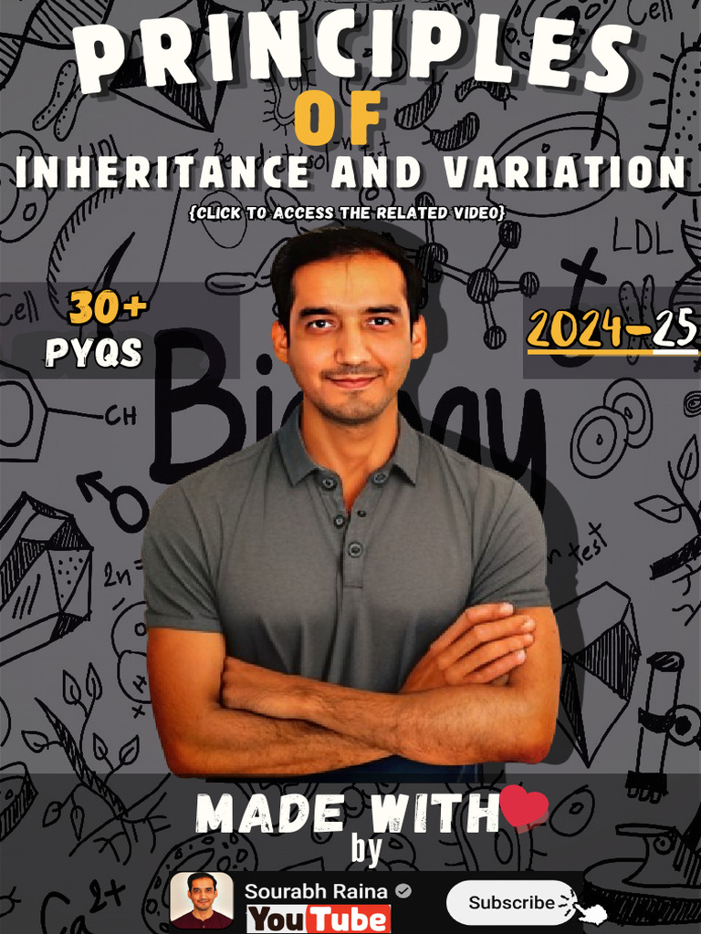 PRINCIPLES OF INHERITANCE AND VARIATION PYQs NOTES 240821 201713 | PDF