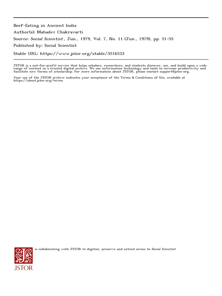 Beef-Eating in Ancient India | PDF | Vedas | Hindu Literature