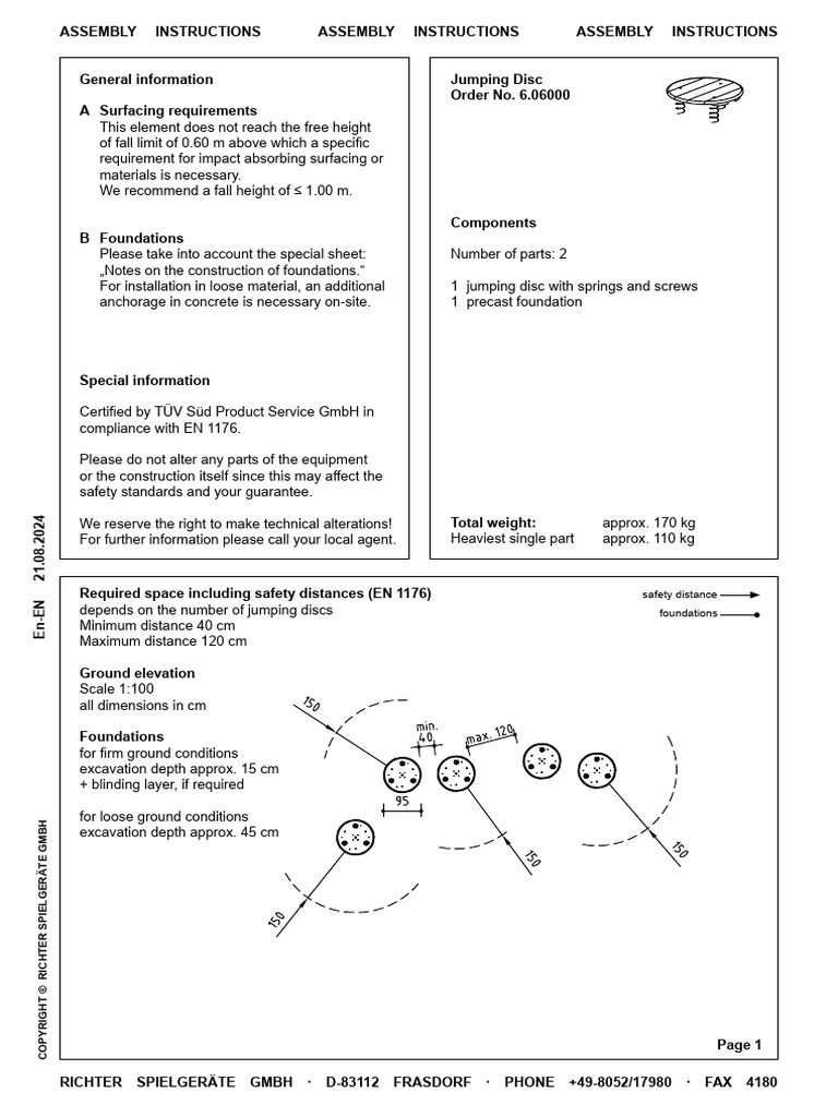 Safety Distance Foundations | PDF | Screw | Concrete