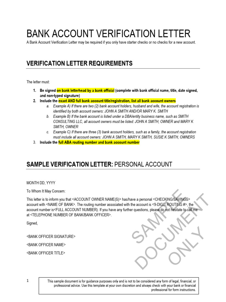 Bank Letter Sample | PDF | American Bankers Association | Personal Finance