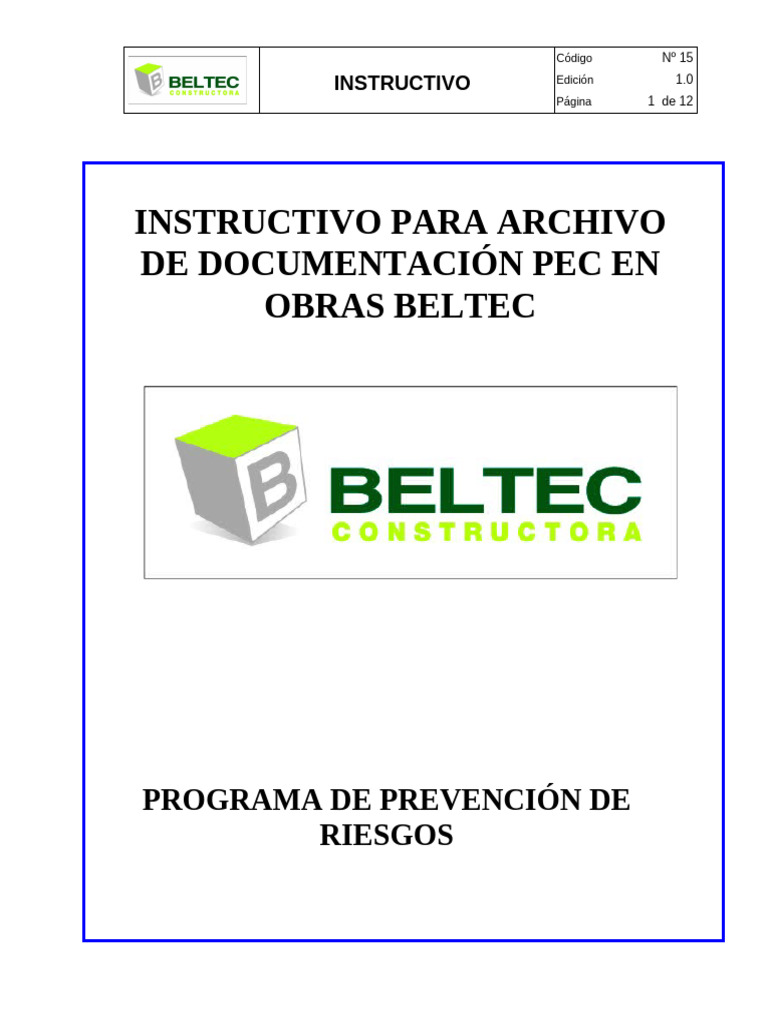 Instructivo Archivo Documentación PEC | PDF | Informática