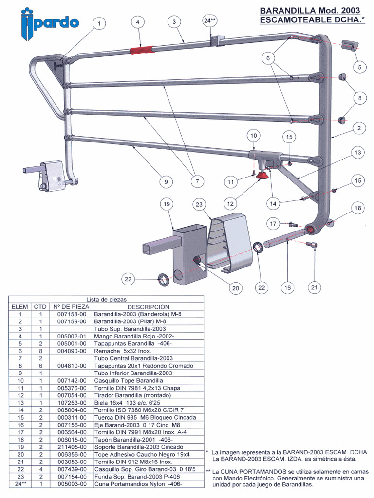 Barandilla Cama Pardo 2003 | PDF