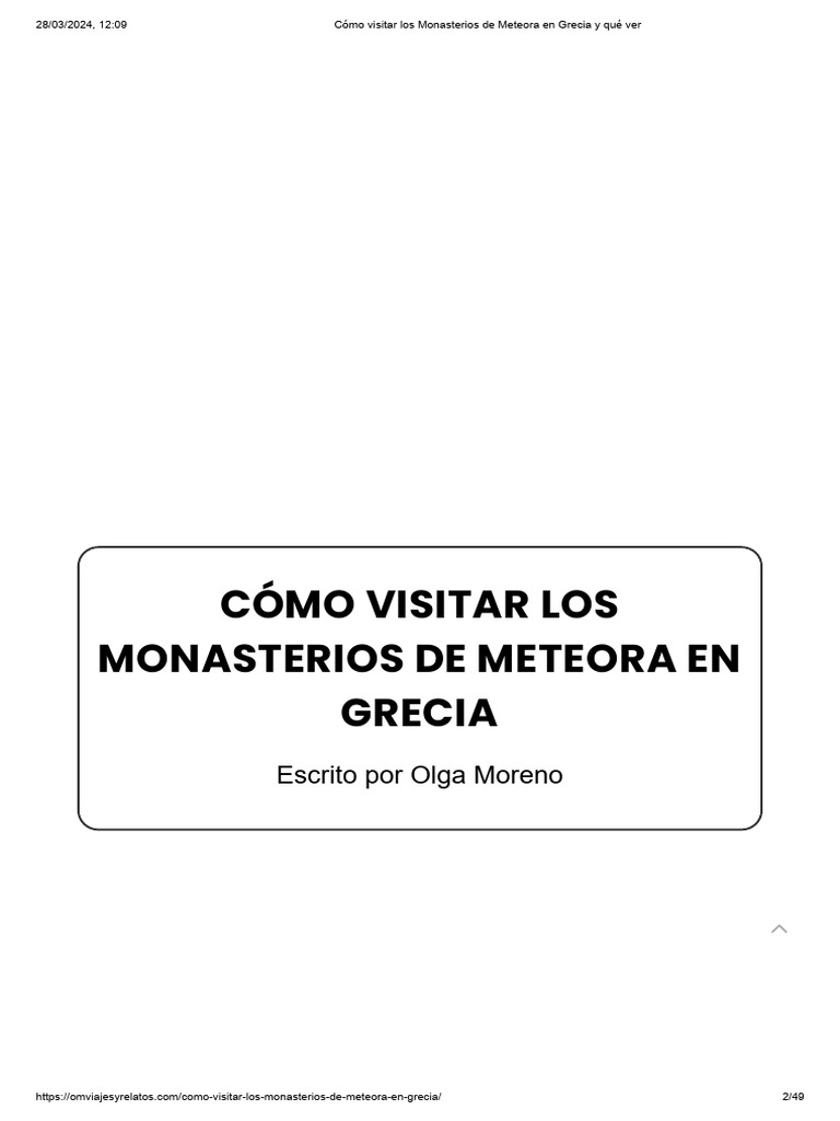 Meteora - Monasterios | PDF | Monje