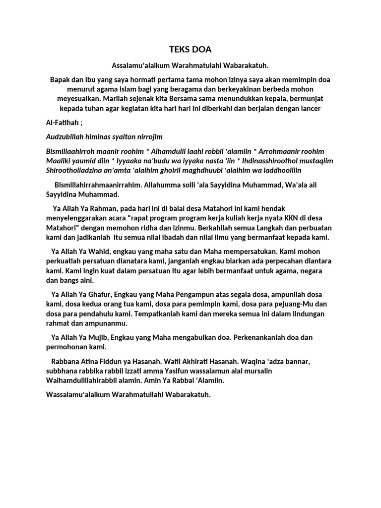 Teks Doa | PDF