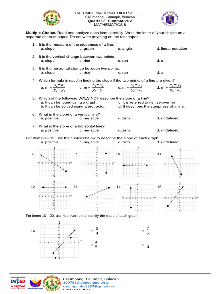 Filipino | PDF | Slope | Combinatorics