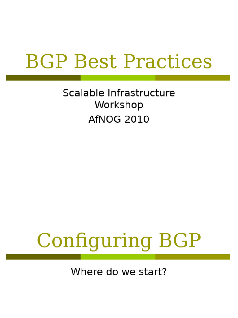 BGP Best Practice | PDF | Ip Address | Router (Computing)