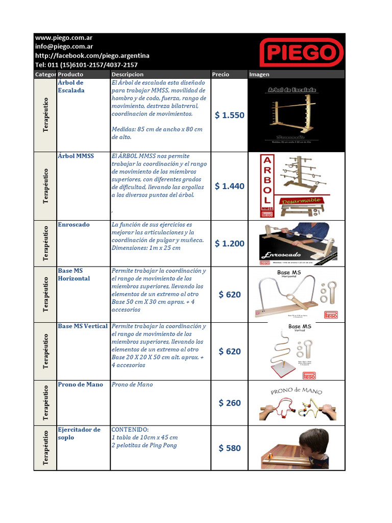 PIEGO - Lista de Precios Abril 2018 | PDF | Neurociencia