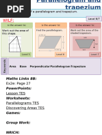 Area of A Parallelogram PDF | PDF