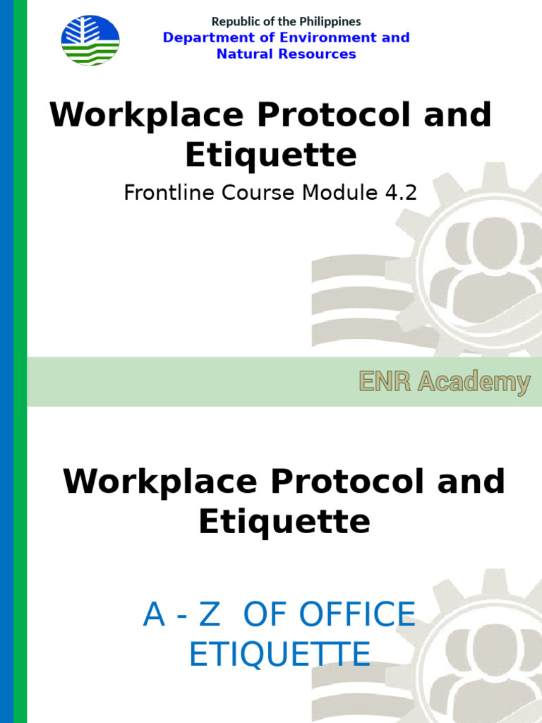 Workplace Protocol and Etiquette Guide | PDF | Cultural Conventions