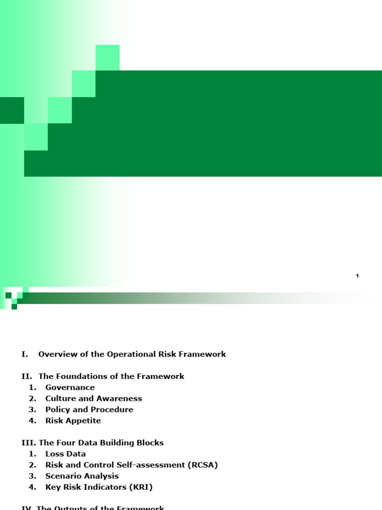 Op Risk Chapter 3 (Op Risk Framework) | PDF | Risk | Operational Risk