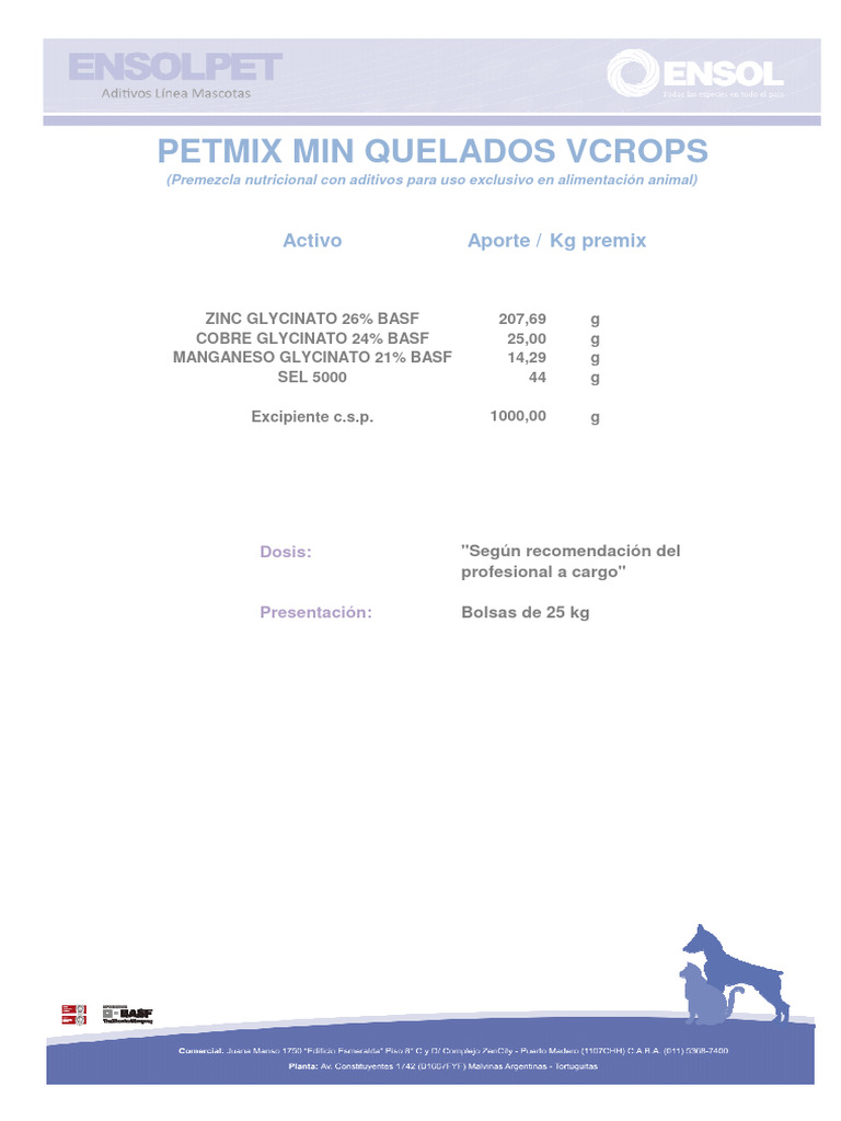 PETMIN - QUELADOS Minerales Organicos | PDF