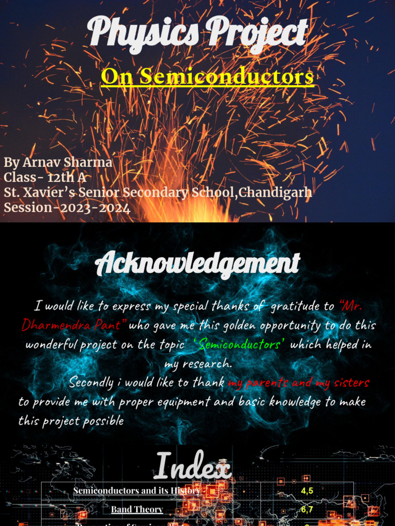 Physics Class 12 Project On Semiconductors | PDF | Semiconductors ...