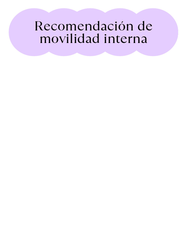 Recomendación para Movilidad Interna Moderno en Violeta y Beige | PDF