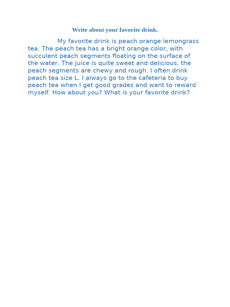Favorite Peach Orange Tea Description | PDF | Self-Improvement | Poetry