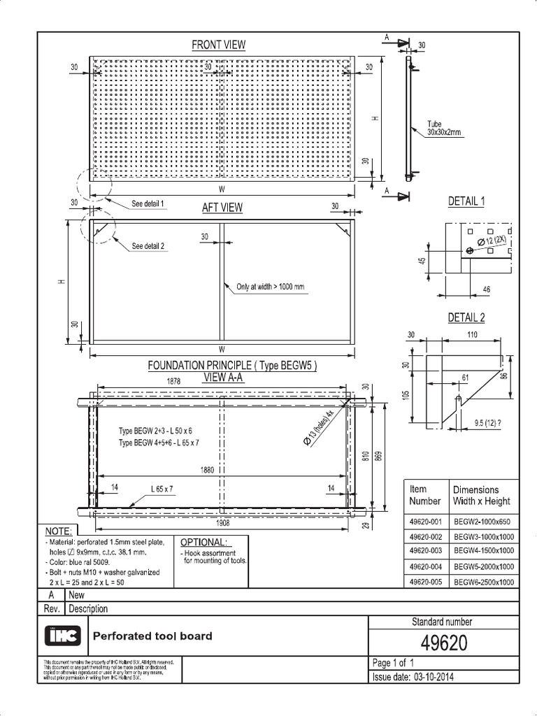 Perforated Tool Board | PDF