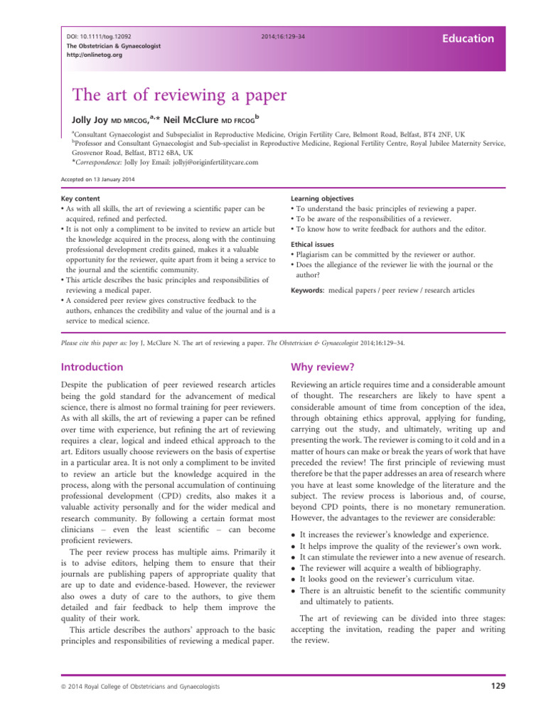Mastering Medical Paper Reviews | PDF | Randomized Controlled Trial ...