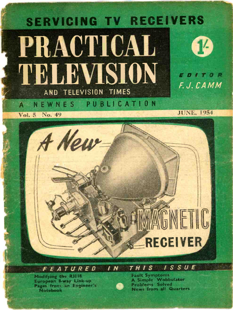 Practical Television 1954 06 | PDF | Vacuum Tube | Detector (Radio)