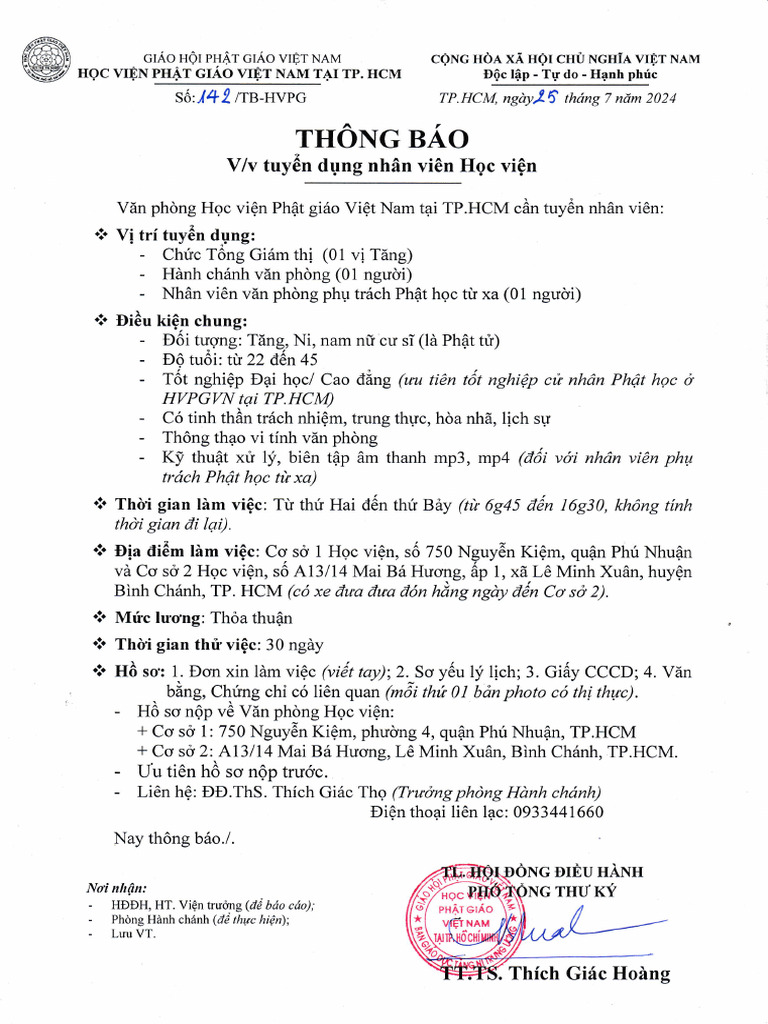 Tuyển NVVP TB142 | PDF | Social Science