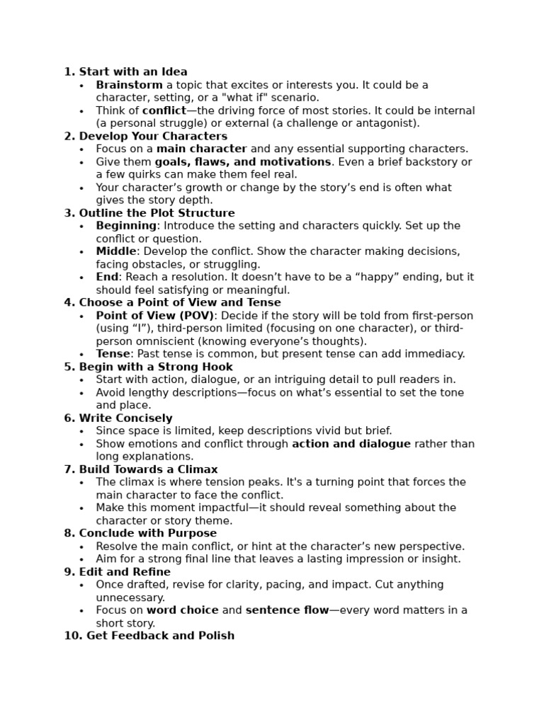 Short Story Guide | PDF | Career & Growth