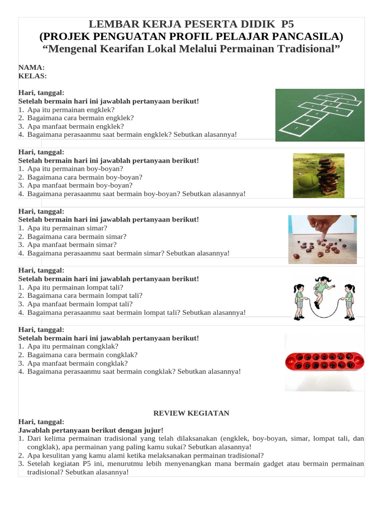 Lembar Kerja Peserta Didik p5 | PDF