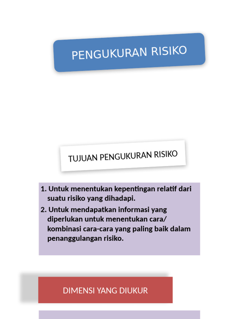 Pengukuran Risiko 1 | PDF