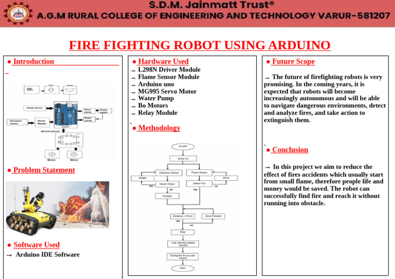 Arduino Fire Fighting Robot Overview | PDF