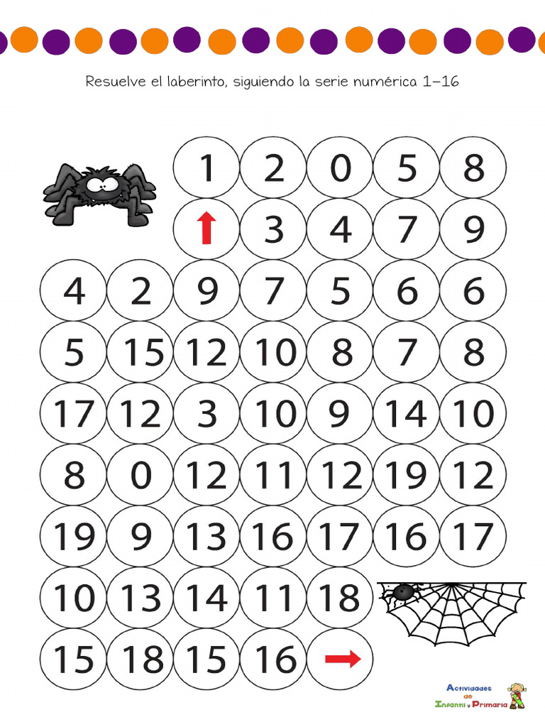 Laberintos Numeros Halloween | PDF | Arte