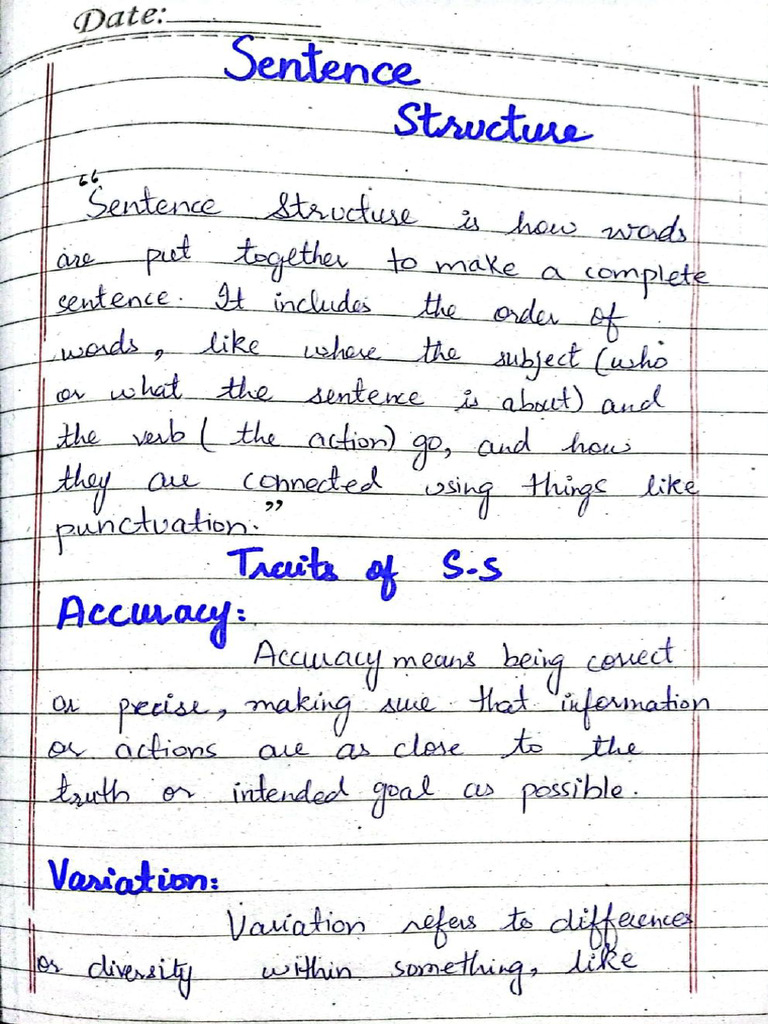 Sentence Structure | PDF