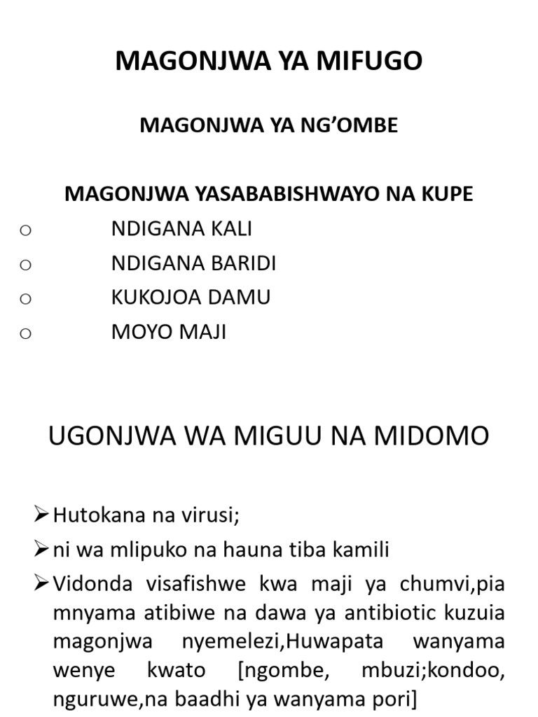 Mifugo Magonjwa 2 | PDF