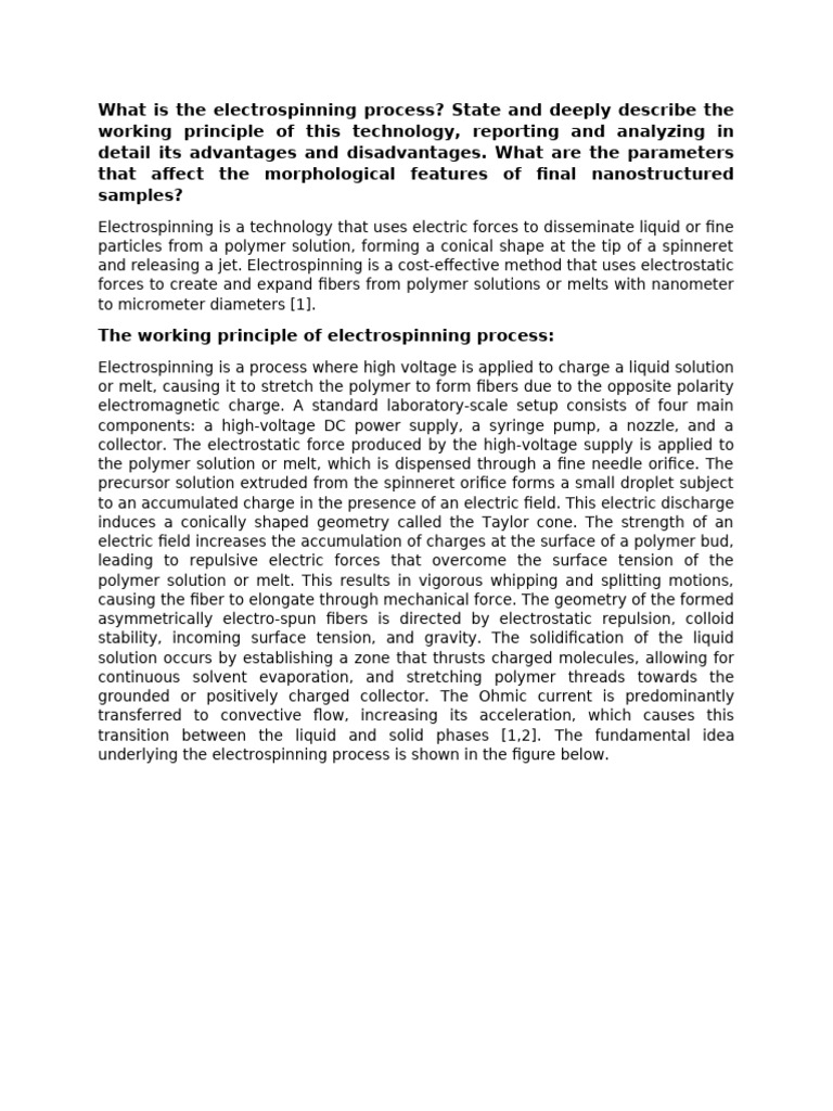 What Is The Electrospinning Process | PDF | Chemistry | Building ...