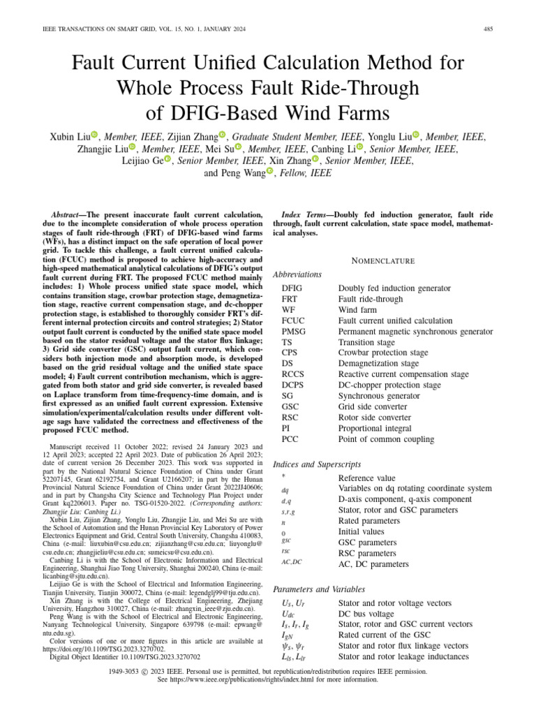 IMP Fault - Current - Unified - Calculation - Method - For - Whole - Process - Fault - Ride ...