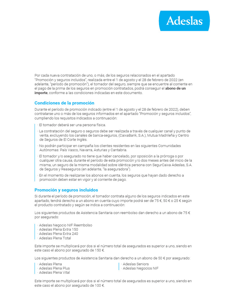 Condiciones Particulares | PDF | Póliza de seguros | Seguro