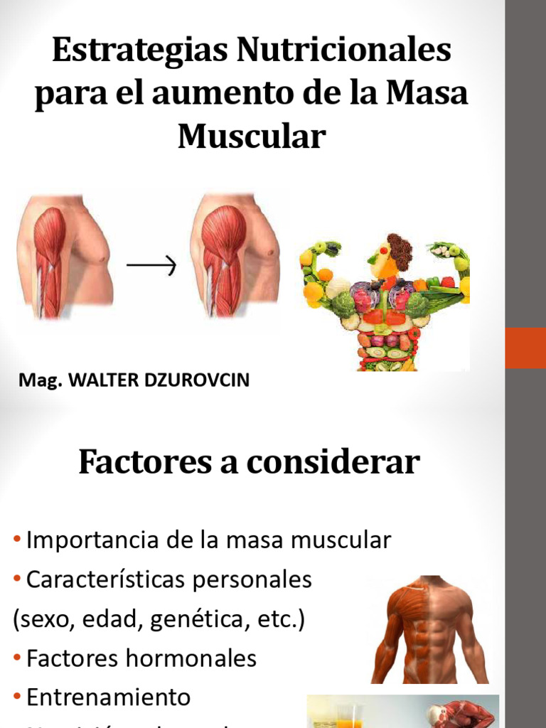 Estrategias Nutricionales para Aumentar Masa Muscular | PDF