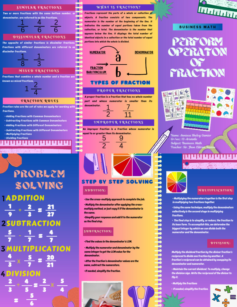 Understanding Fraction Types and Rules | PDF | Division (Mathematics ...