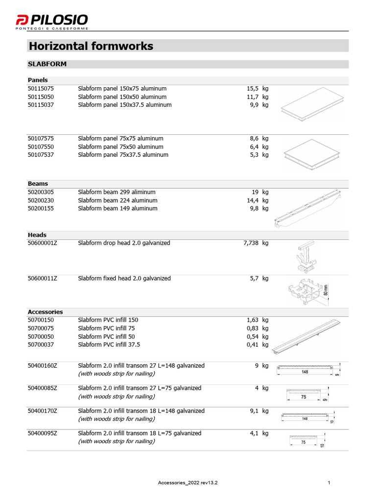 Accessories-Slabform ENG | PDF | Secondary Sector Of The Economy ...