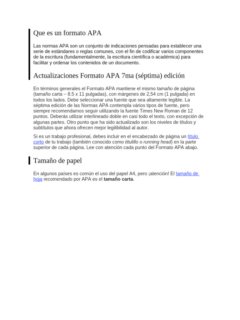 Que Es Un Formato APA | PDF | Estilo apa