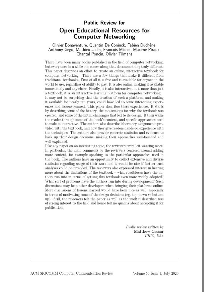 Sigcomm CCR Paper405 With Open Review | PDF | Transmission Control ...