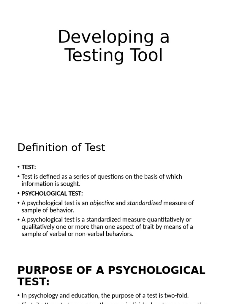 Guide to Developing Psychological Tests | PDF | Validity (Statistics ...