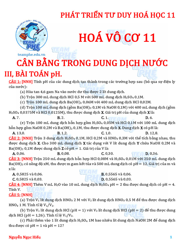 Buoi 11 Bai Toan PH | PDF